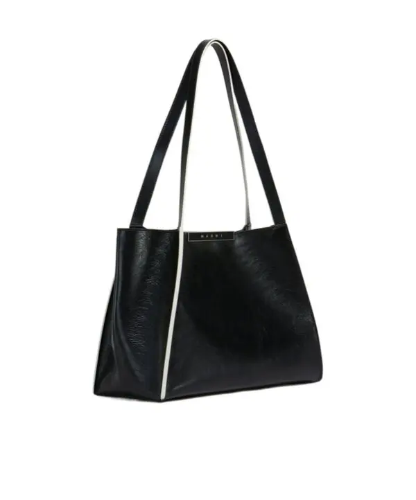 Marni Leather Tote Bag - Black