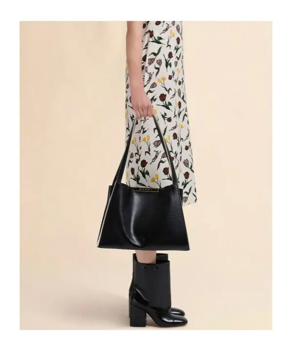 Marni Leather Tote Bag - Black