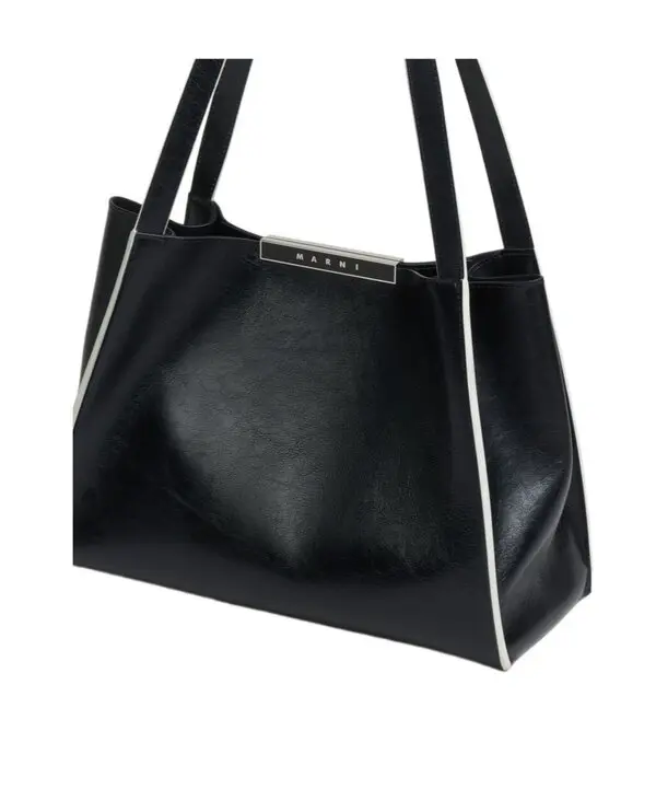 Marni Leather Tote Bag - Black