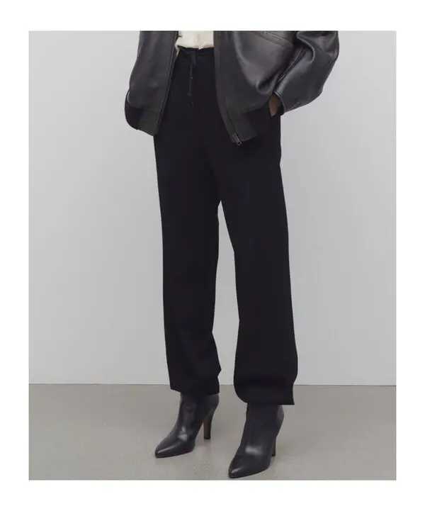 THE ROW High Waist Drawstring Pants - Black