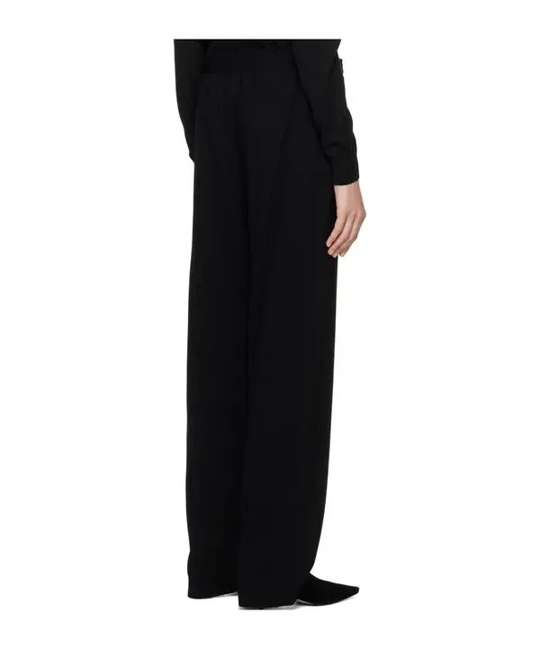 THE ROW High Waist Drawstring Pants - Black