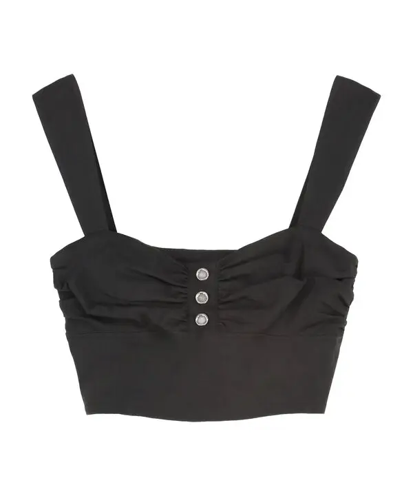 Pinko Gathered Top With Button Detail