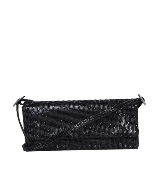 Benedetta Bruzziches Vittissima La Grande Embellished Shoulder Bag - Black
