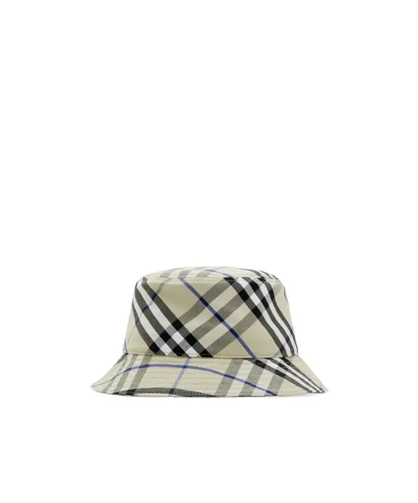 Burberry Check Bucket Hat - Light Beige