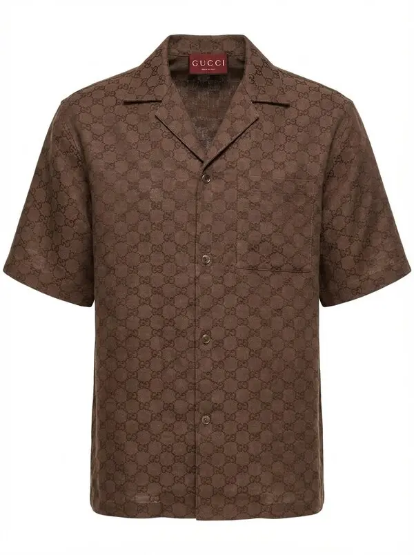 Gucci Gg Collared Short-sleeved Shirt