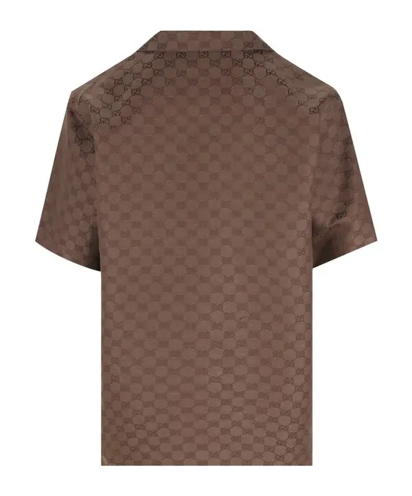 Gucci Gg Collared Short-sleeved Shirt