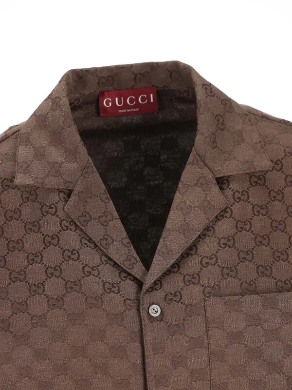 Gucci Gg Collared Short-sleeved Shirt
