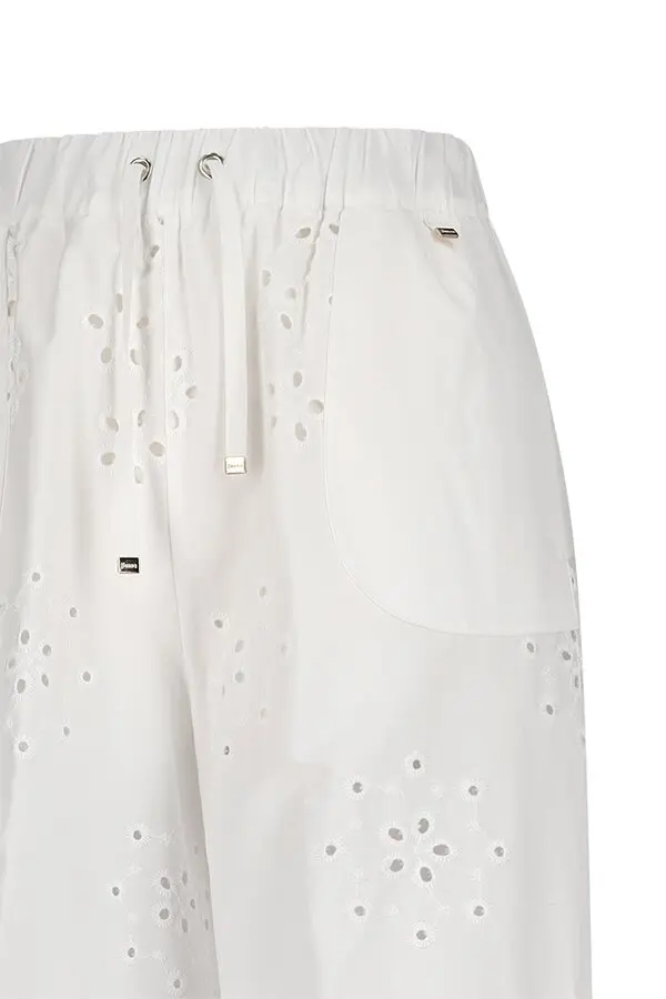 Herno Broderie Anglaise Wide-leg Pants