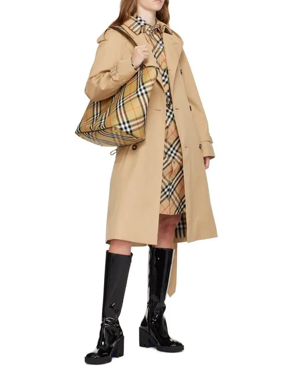 Burberry Vintage Checked Medium Tote Bag - Sand-colored