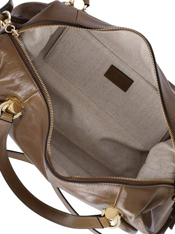 Chloé Logo Detailed Zip-up Shoulder Bag