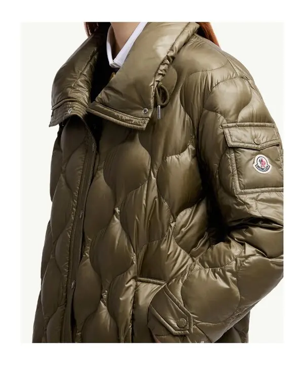 Moncler Lombi Hooded Mid Length Down Jacket