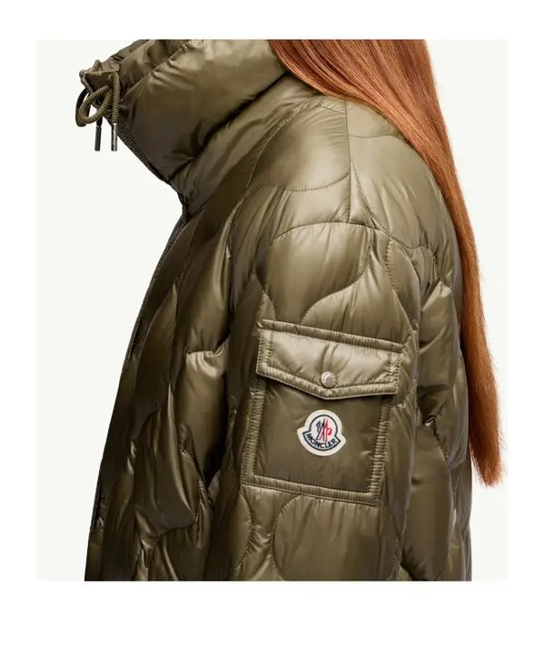 Moncler Lombi Hooded Mid Length Down Jacket