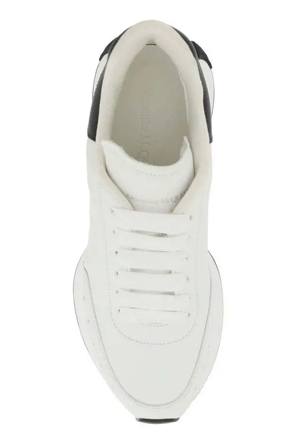 Alexander McQueen Sprint Runner Lace-up Sneakers - White