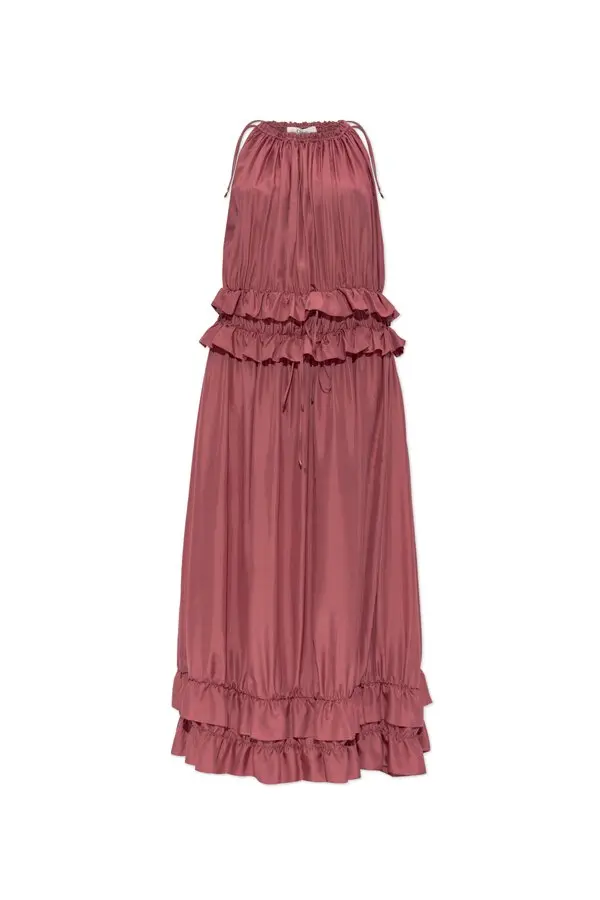 Chloé Ruffled Halterneck Maxi Dress