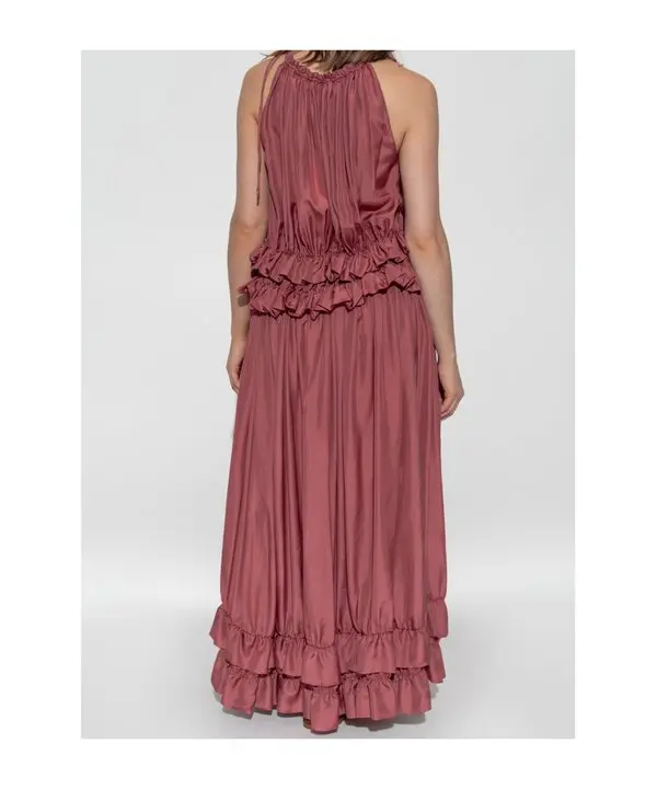Chloé Ruffled Halterneck Maxi Dress