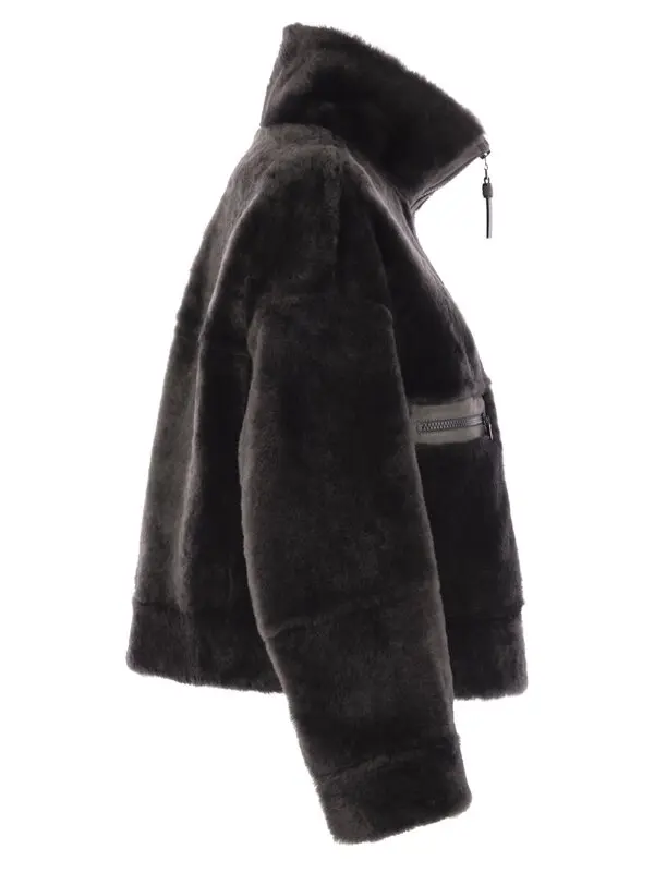 Brunello Cucinelli High Neck Zip-up Jacket