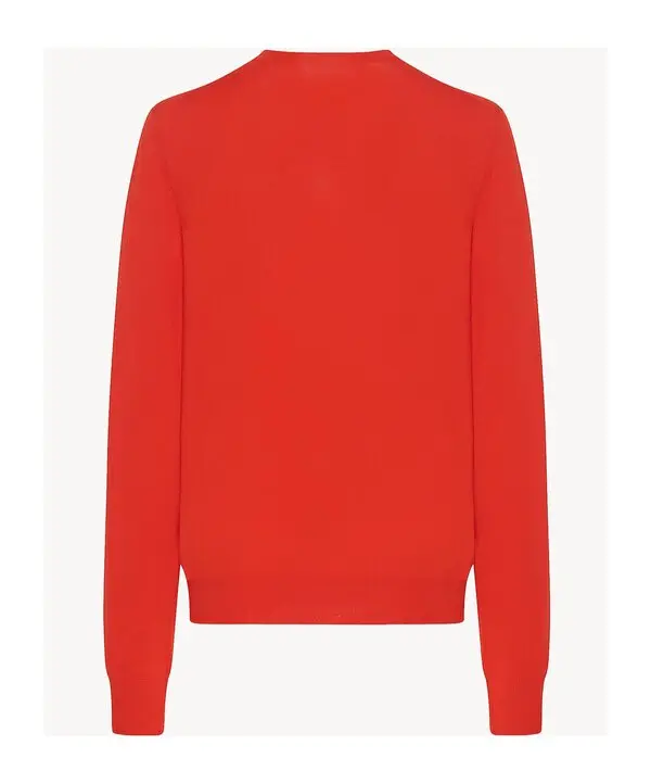 THE ROW Haius V-neck Fine Knit Sweater