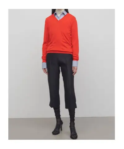 THE ROW Haius V-neck Fine Knit Sweater