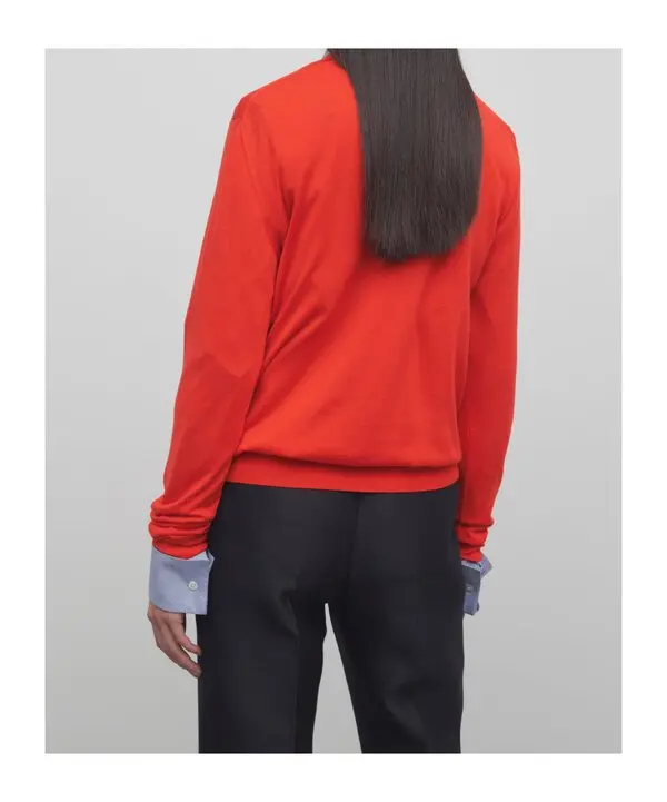 THE ROW Haius V-neck Fine Knit Sweater