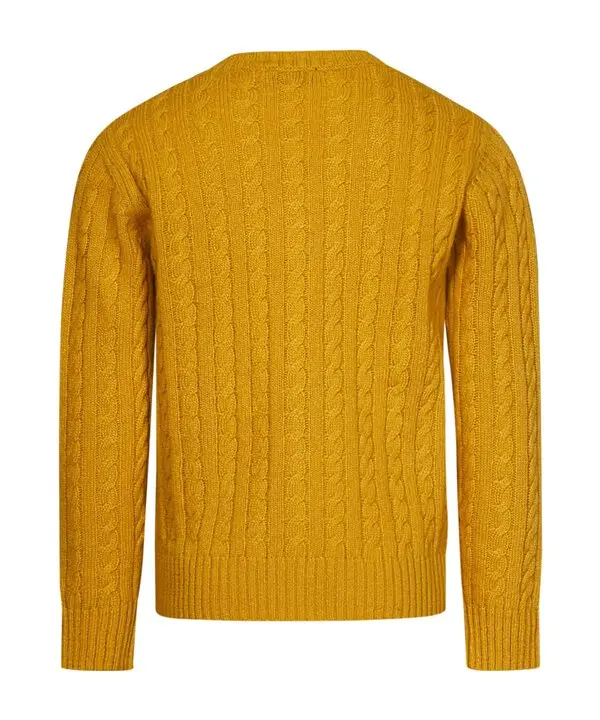 IL GUFO Cable Knit Jumper - Brown