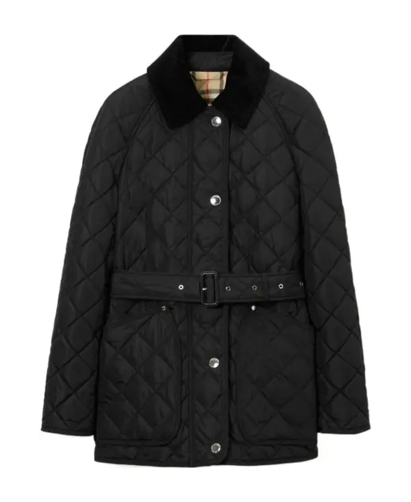 Burberry Belted Waist Quilted Jacket