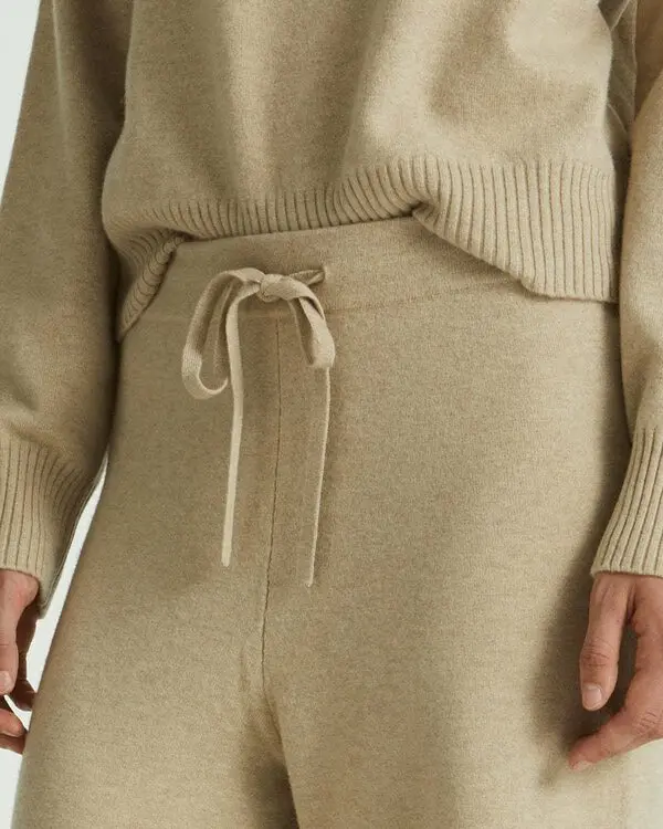 YVES SALOMON Knitted Wide-leg Trousers