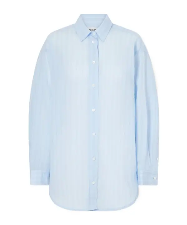 AGOLDE Sona Striped Sona Shirt - Blue