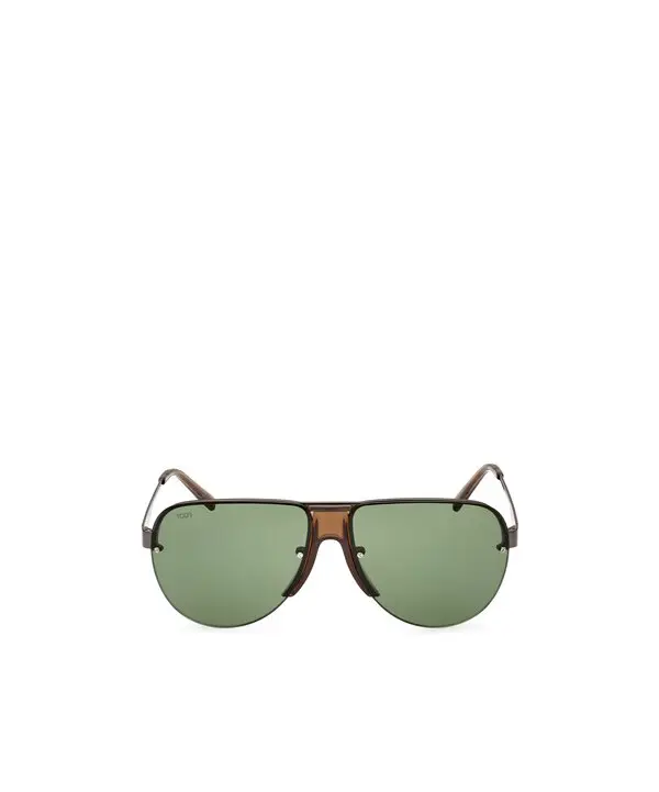 TOD'S Aviator Rimmed Sunglasses - Brown