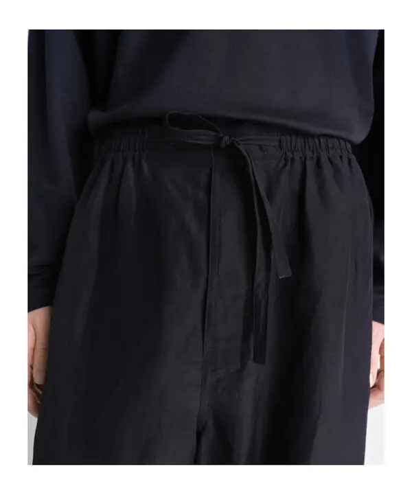 LEMAIRE Relaxed Fit Pyjama Pants With Drawstring - Black