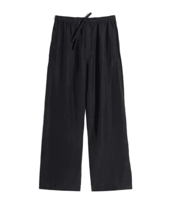LEMAIRE Relaxed Fit Pyjama Pants With Drawstring - Black