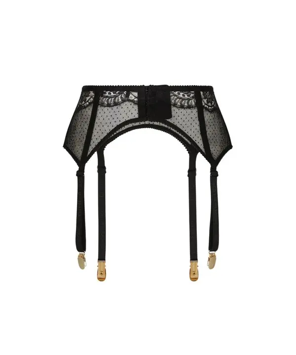 Dolce & Gabbana Logo Plaque Lace Garters