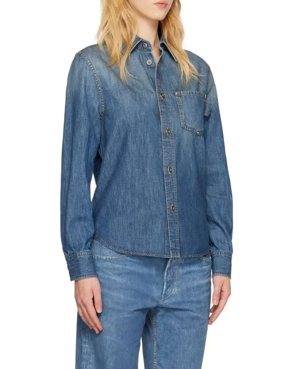Bottega Veneta Light Washed Denim Shirt