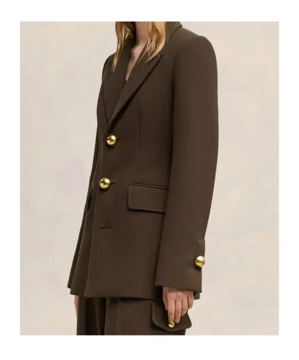 AMI Paris Single-breasted Tailored Blazer - Dark Brown