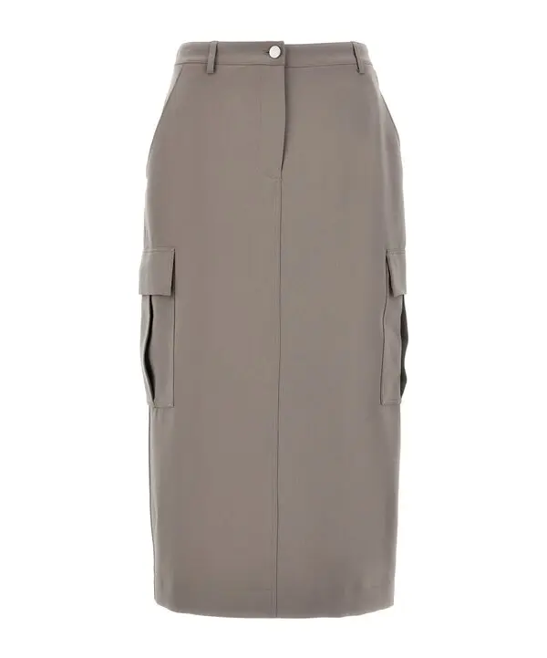 Theory Relaxed Cargo Skirt - Gray