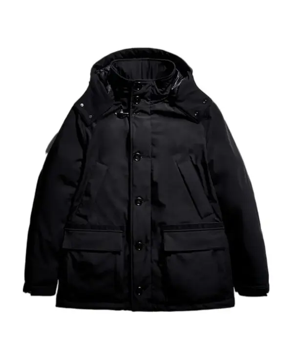 FAY Technical Fabric Hooded Jacket - Black