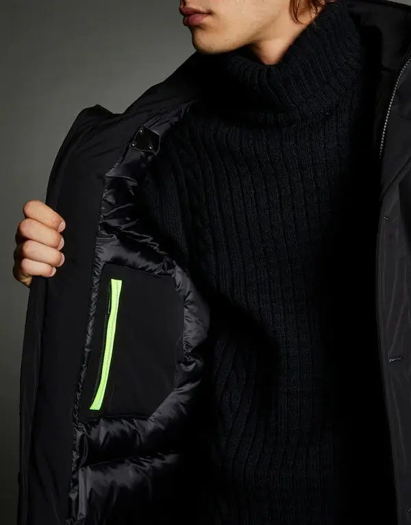 FAY Technical Fabric Hooded Jacket - Black