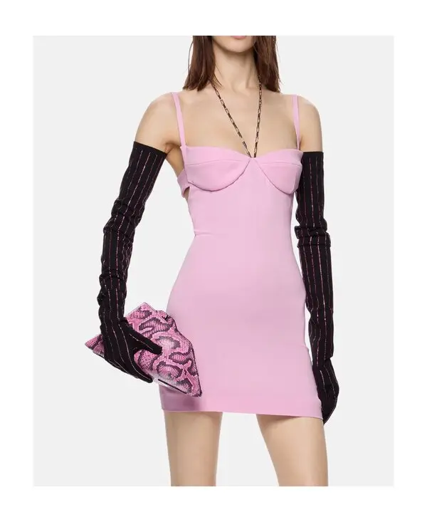 Attico Sleeveless Mini Dress With Metal Rivets