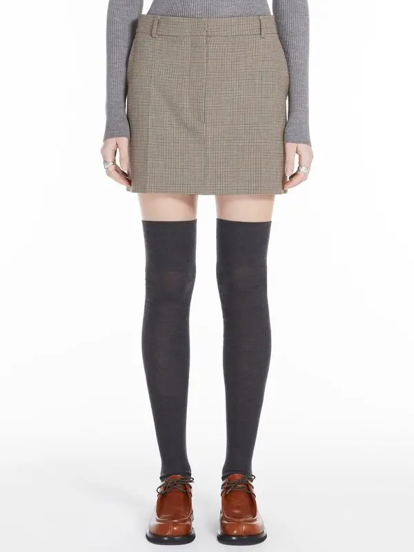 Sportmax Houndstooth Mini Skirt - Cake