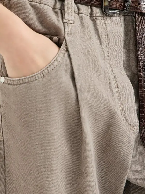 Brunello Cucinelli Straight-leg Trousers With Elasticated Waist
