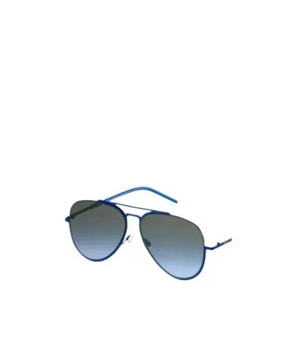 Marc Jacobs Aviator Sunglasses With Mirror Leg Logo - Blue