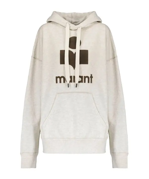 Isabel Marant Étoile Mansel Logo Printed Drawstring Hoodie - Blue