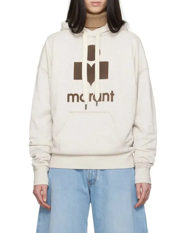 Isabel Marant Étoile Mansel Logo Printed Drawstring Hoodie - Blue
