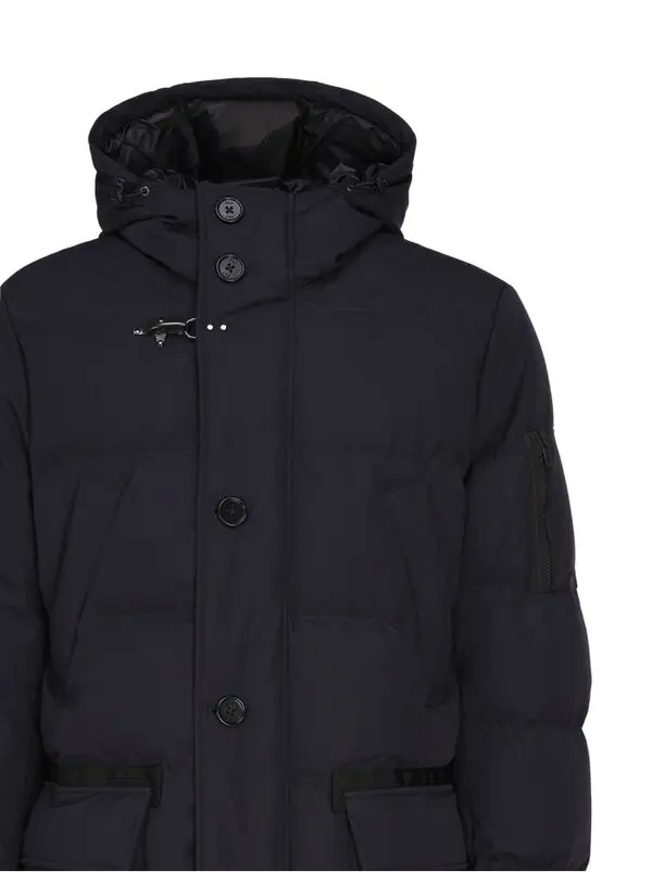 FAY Quilted Parka Coat With Hood