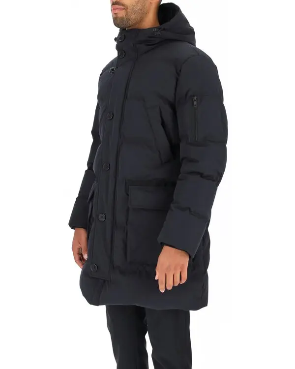 FAY Quilted Parka Coat With Hood