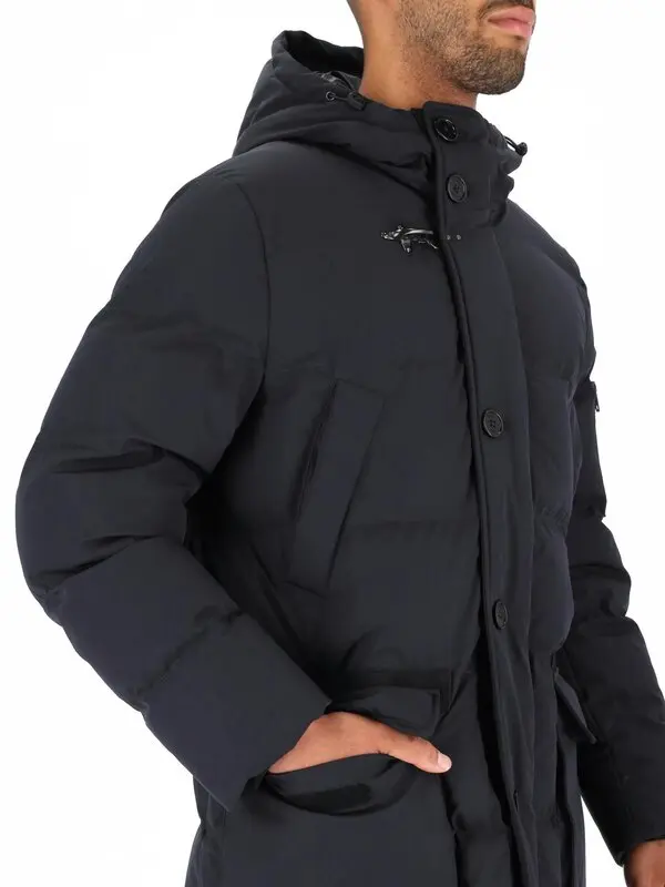 FAY Quilted Parka Coat With Hood