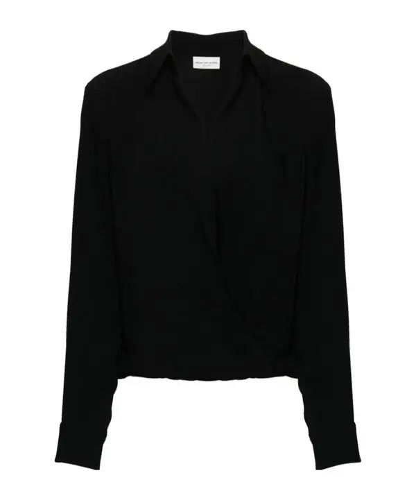 Dries Van Noten Long-sleeved Wrap Blouse