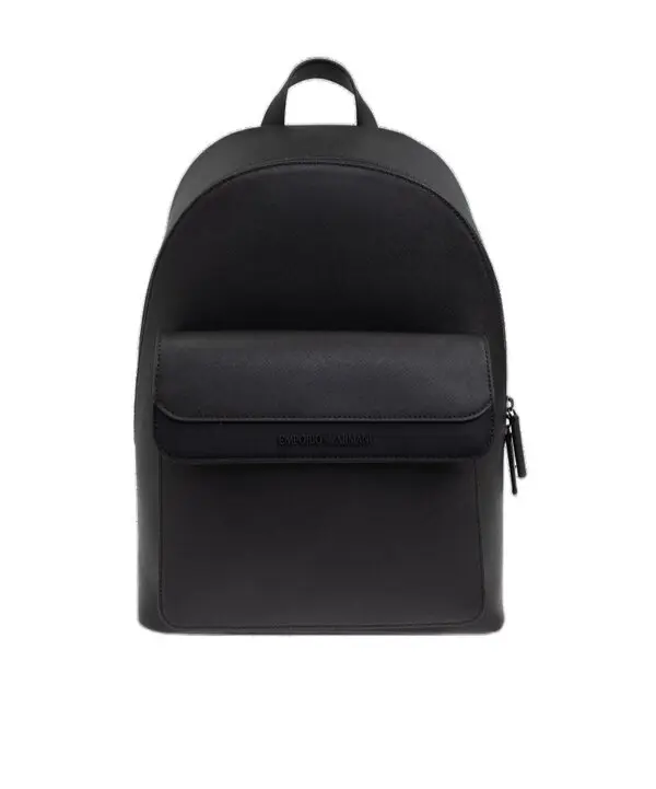 Emporio Armani Backpack From The Sustainability Collection - Black