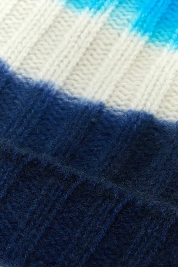 THE ELDER STATESMAN Tie-dyed Chunky Ribbed-knit Beanie