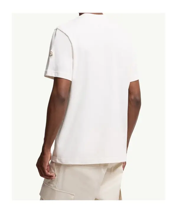 Moncler Logo Patch Crewneck T-shirt - White
