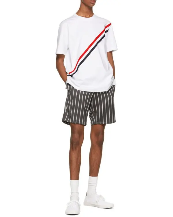 Thom Browne Rwb-stripe Short-sleeve T-shirt
